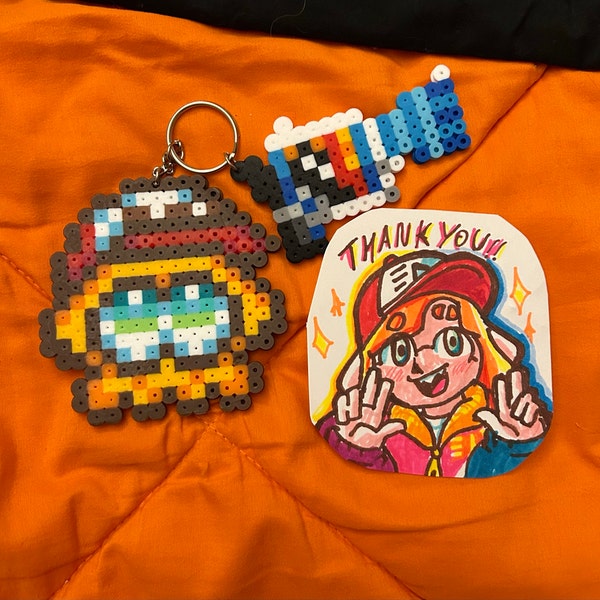 Maws Bead Sprite Keychain | Splatoon Salmon Run - Etsy