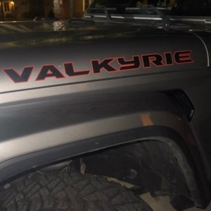 Custom Black Lettering Sticker Decal for Hood With an Outline Set of 2 ...