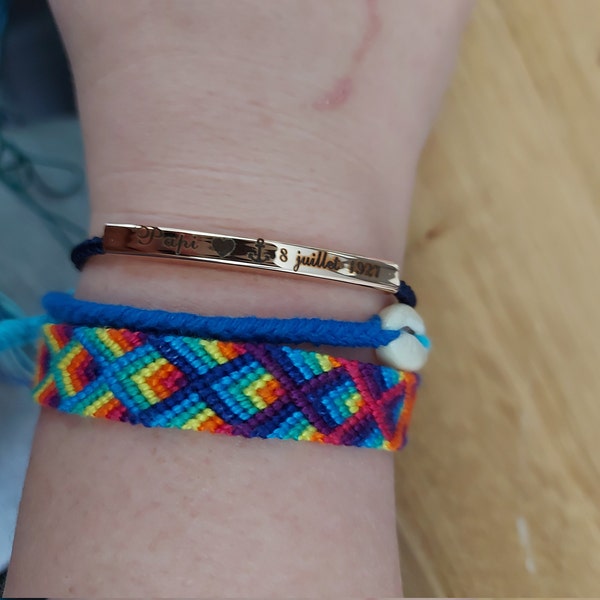 Engraved Bracelets Coordinate Bracelet Gold Bar Bracelet Name Bracelet ...