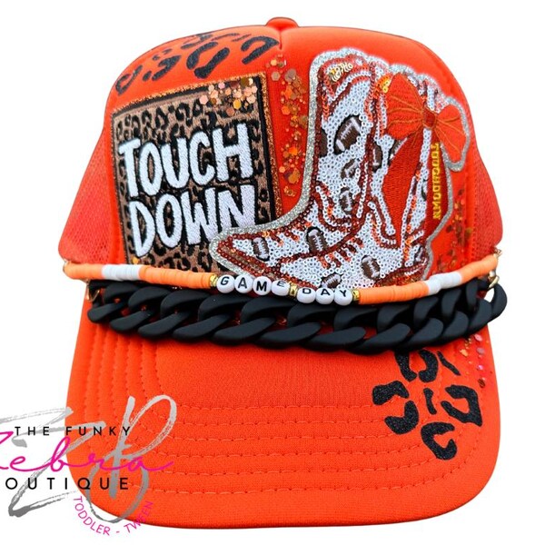 Orange Game Day Patch, Sequin Ball and Bow, Iron on Patch, Chenille Sequin Patch, DIY Patch ...