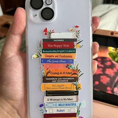 Personalized Favorite Book Phone Case, Custom Bookshelf Dark Academia ...