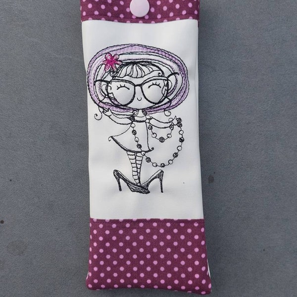 Little Girl Playing Dress up Machine Embroidery Design Girl Bedroom ...