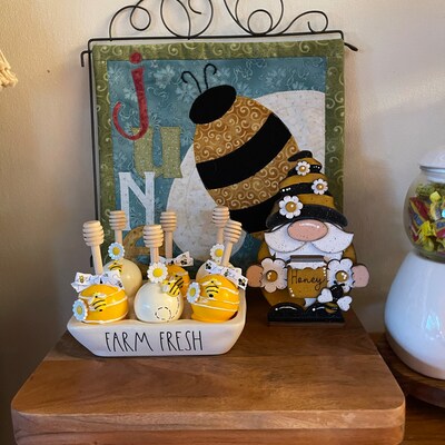 Fake Bee Macaroons Bee Decor Tiered Tray Decor Realistic - Etsy