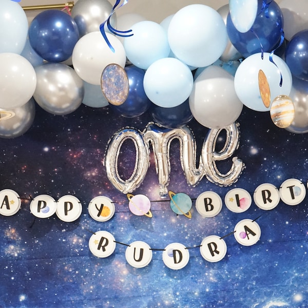 Space Banner | Space Birthday Party | Girl Galaxy Banner| Solar System ...