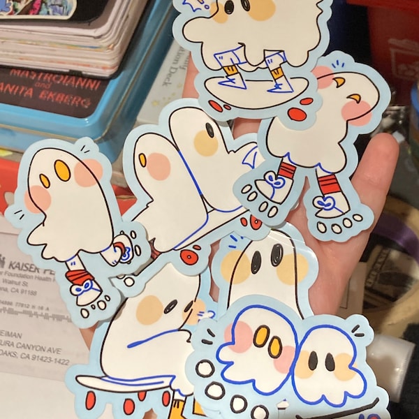 Silly Ghost Waterproof Sticker Set! - Etsy