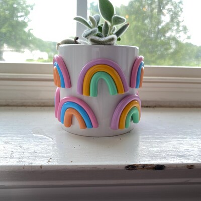 Colorful Planter Pots/ Rainbow Planter/ Succulent Planters/ Colorful ...