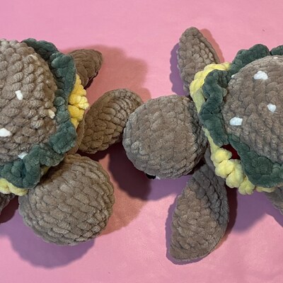 Burger Turtle Crochet Pattern PDF Download Beginner Friendly Amigurumi ...