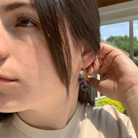 Blueberries Earrings, Fruit Earrings, Blueberry Cluster Earrings, Resin ...