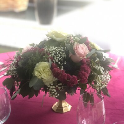 Gold Compote Bowl, Gold Compote Vase, Pedestal Vase, Wedding ...