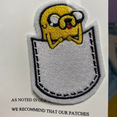 Jake the Dog in a Pocket Adventure Time Iron on Patch - Etsy