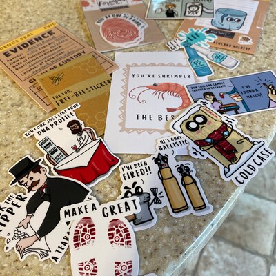 Forensics Pun Stickers Criminology, Crime Scene Investigator Water ...