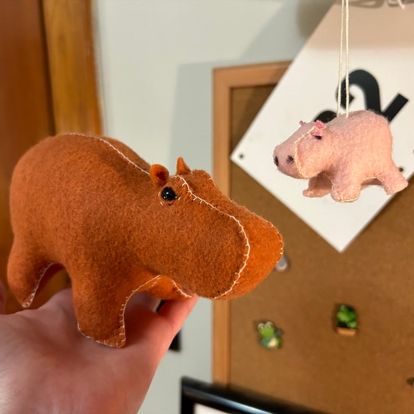 House Hippo DIY Felt Hand Sewing Pattern - PDF Download - Etsy