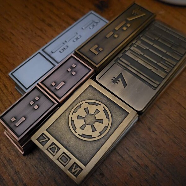 Deluxe Sabacc Core Worlds Set Solid Metal | Sabacc Gaming Tokens |star ...