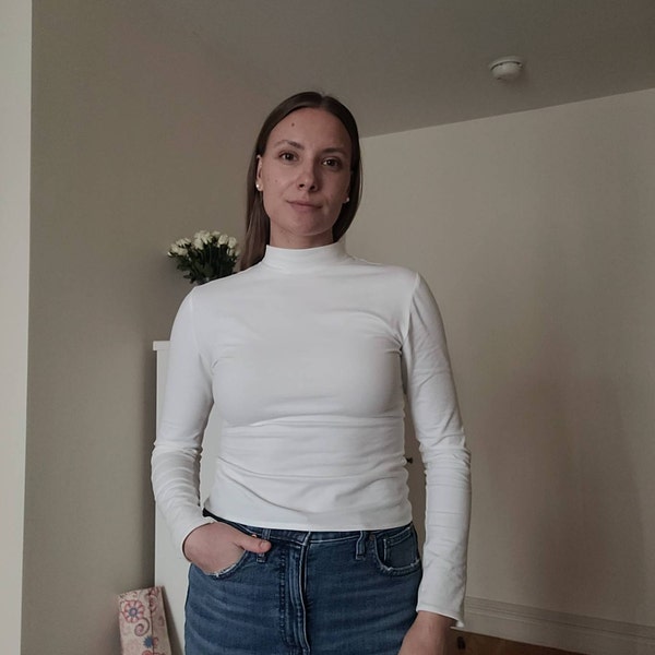 Turtleneck & Mock Neck Top Digital PDF Sewing Pattern // US Size XS-L ...