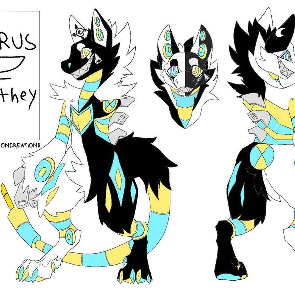 Ampwave - Furry Art Base Ref Sheet - Etsy