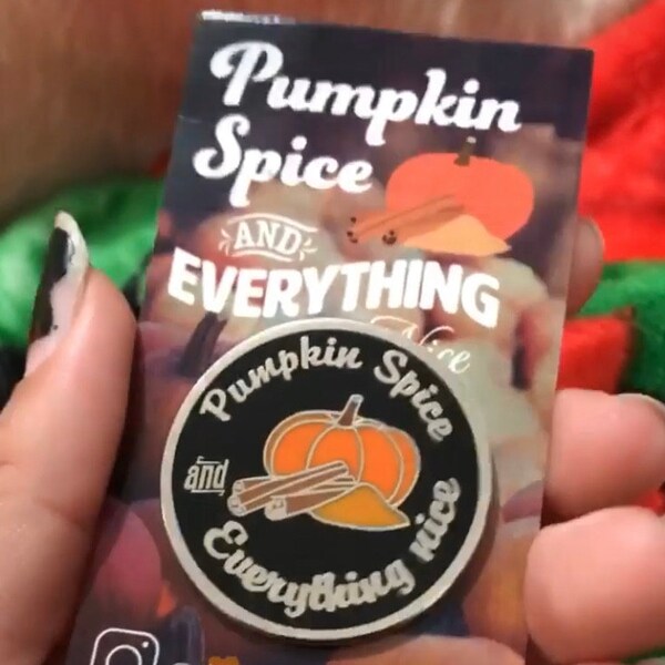 Enamel Pin | Pumpkin Spice and Everything Nice Lapel Pin | Fall ...