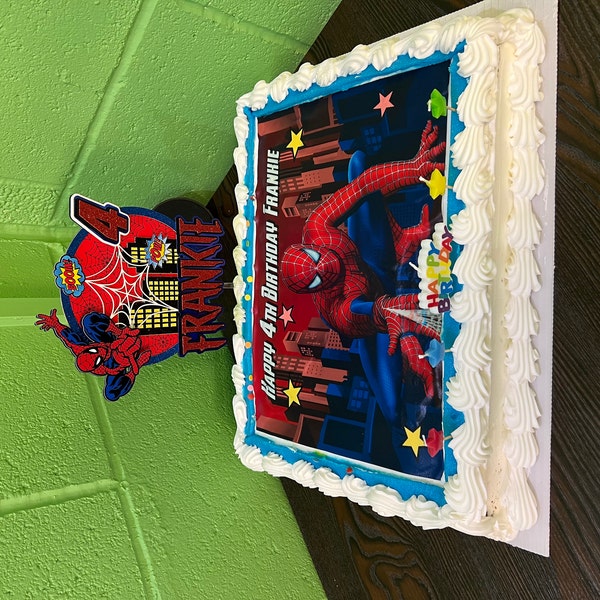 3D Spider Man Cake Topper | Spider-man | Personalised Handmade ...
