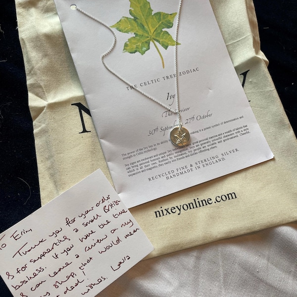 ROWAN NAME Necklace - Tree, Leaf Jewellery, Celtic, Ogham Gift, Pagan ...