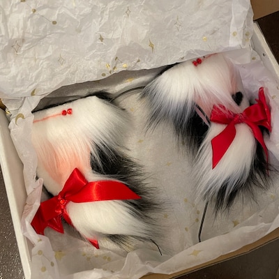 MTO Gray Siren Ears Gray and Black Water Creature Ears Fantasy Ears ...