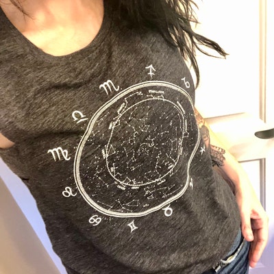 Zodiac Muscle Tank Top, Women Tank Top, Astrology Shirt, Birth Sign ...