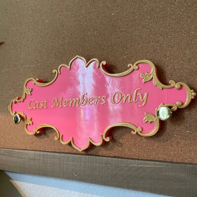 Fantasyland Inspired Cast Members Only Prop Sign / Plaque Replica ...
