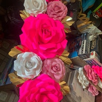 SVG Paper Flower TEMPLATES SET of 50 Petals 4 Bases 6 - Etsy Canada