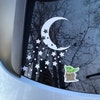 Moon and Star Shower Falling Stars Vinyl Decal | Falling Stars Decal ...
