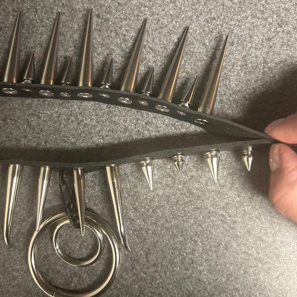Spiked Choker Extreme Hella Spikes Mall Goth - Etsy