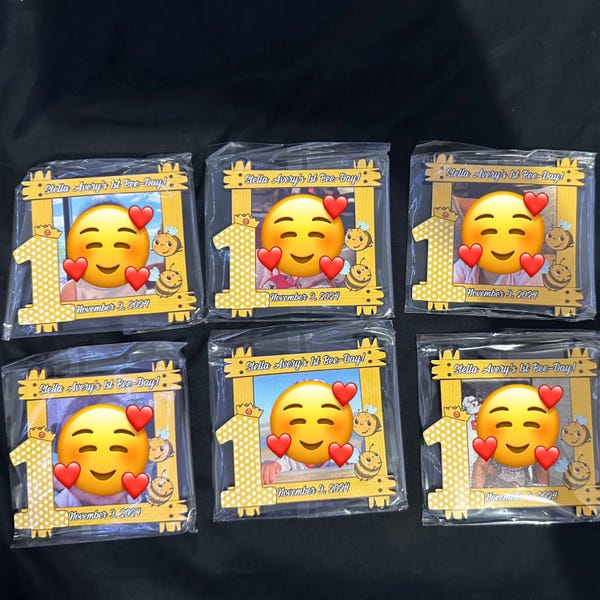 Personalized Wooden Birthday Photo Favors Wooden Birthday Photo Favors ...