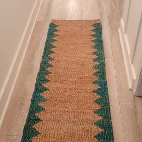 Handmade Hemp Runner White and Beige Color Boho Decor Hemp Hallway ...