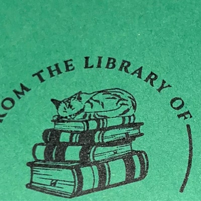 Custom CAT Book Embosser Monogram Book Stamp Embosser Rubber Stamp ...