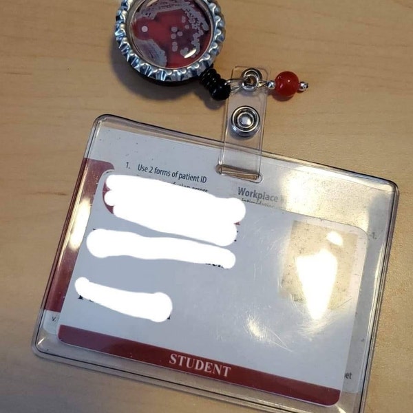 Microbiology BAP Retractable Badge Reel Lab Week Gift Science Bacteria ...