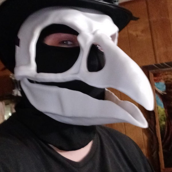 Raven Bird Skull Corvus Bone Skull Mask - Movable Moving Hinge Jaw- 3D ...