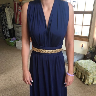 Bridesmaid Dress, Navy Infinity Dress Convertible Dress, Navy Blue Maxi ...