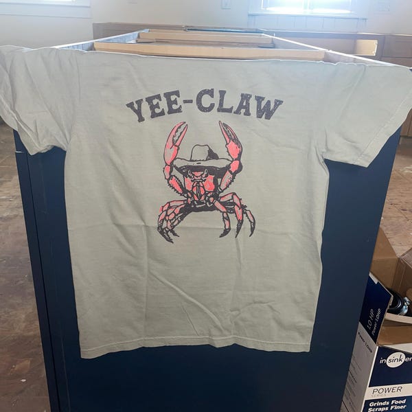 Yee Claw Yee Haw Crab Shirt, Comfort Colors Tee, Cowboy Crab Meme Shirt ...