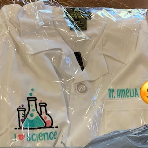 Kids' Custom Lab Coat, Embroidered Personalized Kids Lab Coat, Kids ...