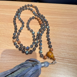 1pcs Natural Stone Guru Beads, Black Agate Smooth Round , Wood DIY ...