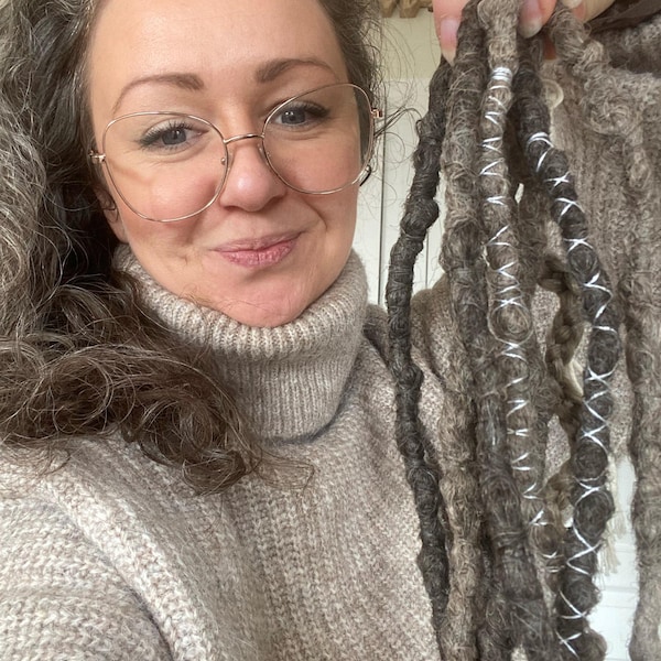 Ash Brown Synthetic Dreadlock Extensions, Double Ended Faux Locs - Etsy