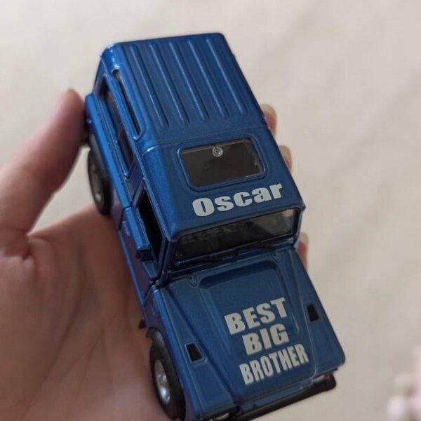 PERSONALISED NAME Toy Lorry Truck Toy Car Model Boy Girl Dad Mom Uncle ...