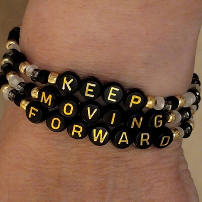 Keep Moving Forward Beaded Bracelets - Etsy