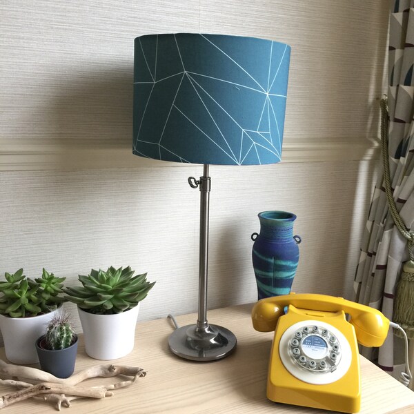 Teal Lampshade, Blue Lamp Shade, Turquoise Decor, Teal Home Decor ...