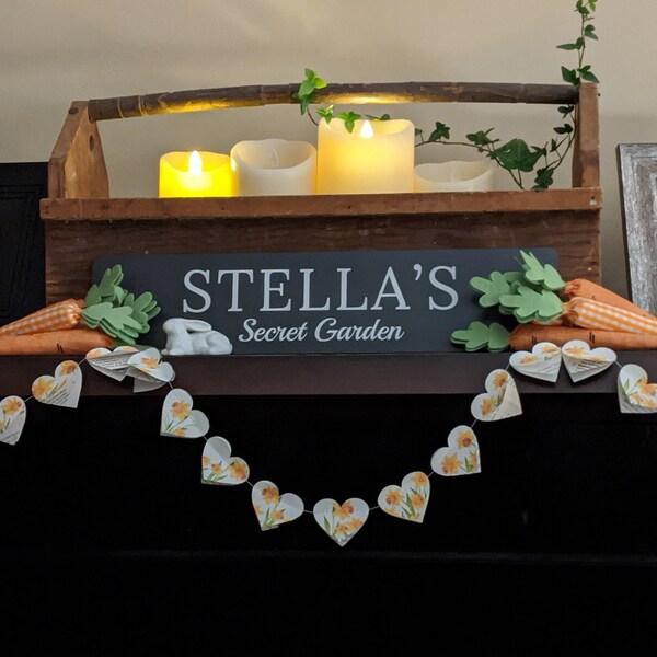Secret Garden Sign, Personalized Garden Owner Name Gift, Custom Flower ...