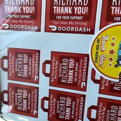 Personalized Doordash Labels Delivery FUN Stickers Food - Etsy