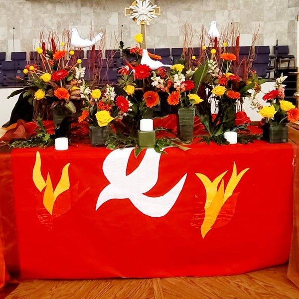 Oratory Wall Decor Holy Spirit Shrine Handmade Christian Art Baptism ...