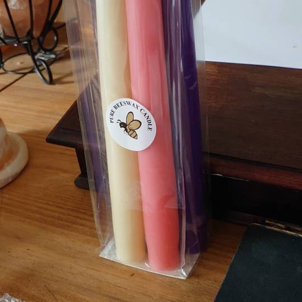 Sunflower and Bee Beeswax Candle - Made in Devon With 100% Beeswax ...