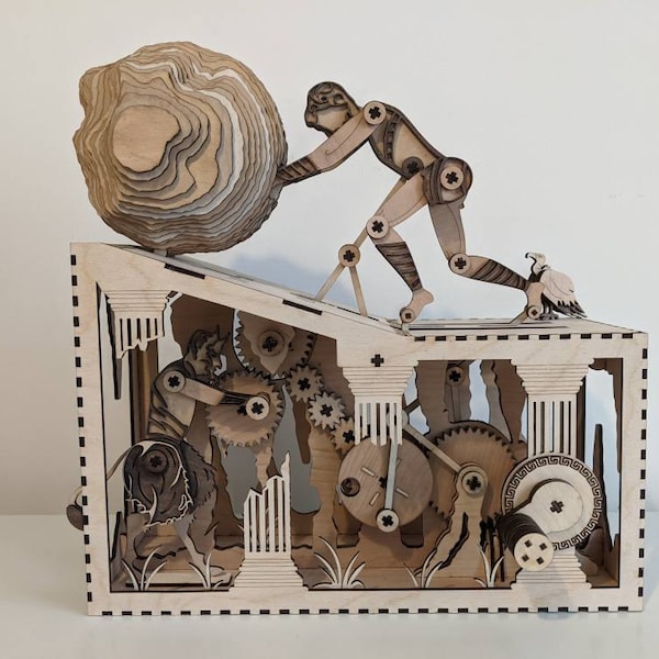 DIGITAL FILE - Sisyphus Automata - Kinetic Sculpture - Laser Cutter ...
