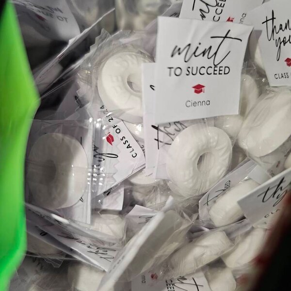 100pcs Mint to Succeed Favors,graduation Mints,graduation Party Favors ...