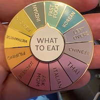 What to Eat Enamel Pin Foodie Pin Interactive Pin Spinning Pin - Etsy ...
