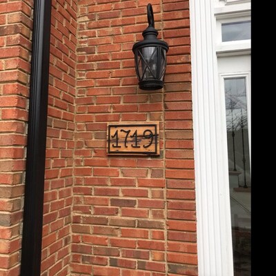 House Number / Address Numbers / House Number in a Frame / Iron House ...