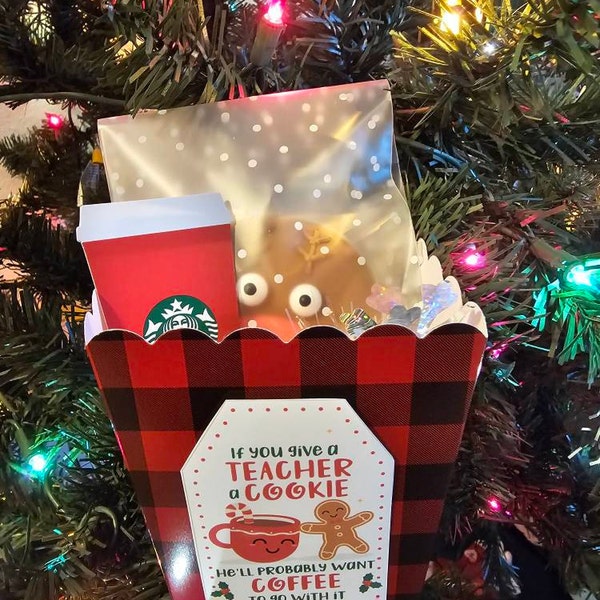 EDITABLE Christmas Teacher Appreciation Gift Tags Printable for Cookies ...